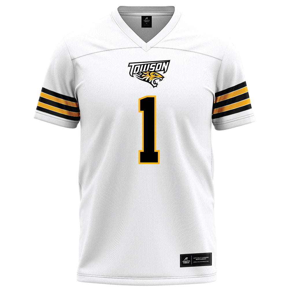 Towson University - White Football Jersey – Towson Tigers